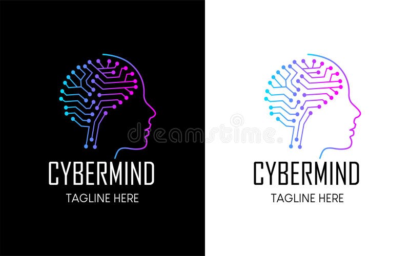 Creative Human Brain Technology Logo Design Stock Vector - Illustration of network, tech: 320032130