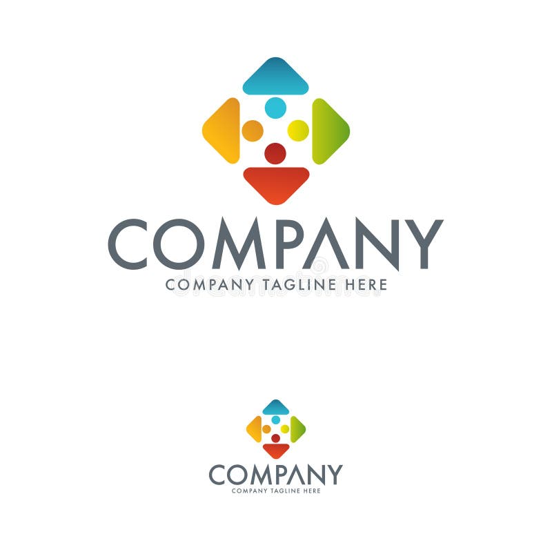 Creative Human and Compass Logo Stock Illustration - Illustration of ...