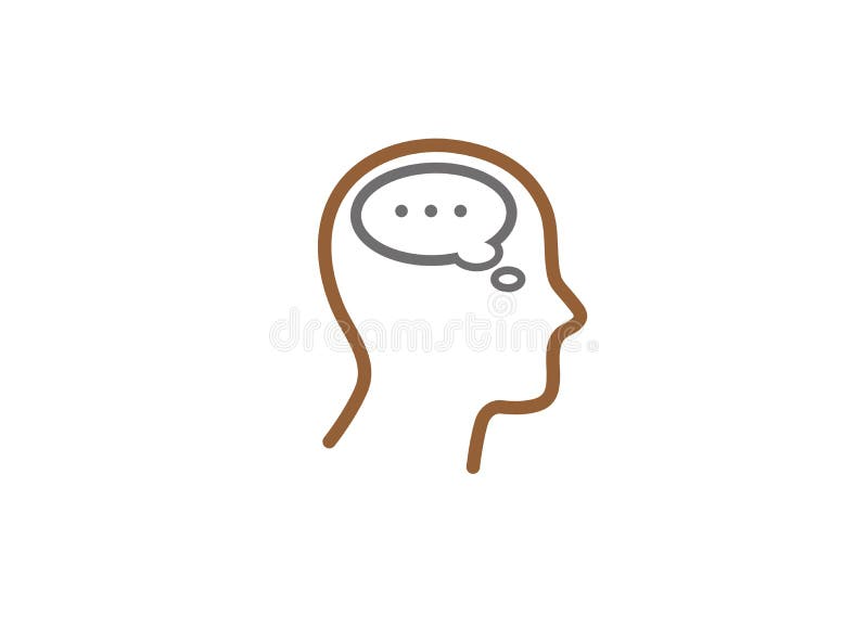 Creative Human Head Chat Logo Stock Vector - Illustration of creative ...