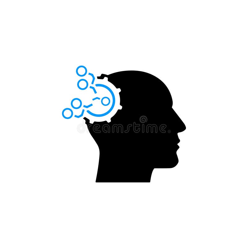 Creative human tech icon stock vector. Illustration of smart - 221898033