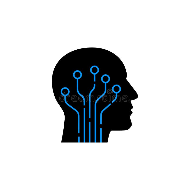 Creative human tech icon stock vector. Illustration of concept - 221898056