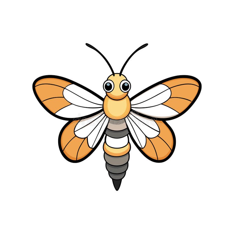 Creative Hummingbird Hawk Moth Coloring Activity Stock Illustration ...