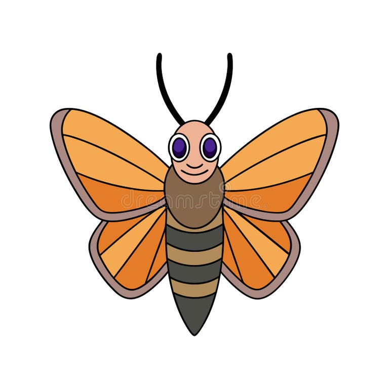 Creative Hummingbird Hawk Moth Coloring Activity Stock Illustration ...