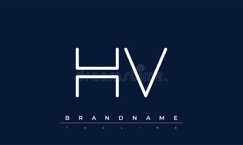 Creative HV Letter Initial Logo Vector Image Stock Vector ...
