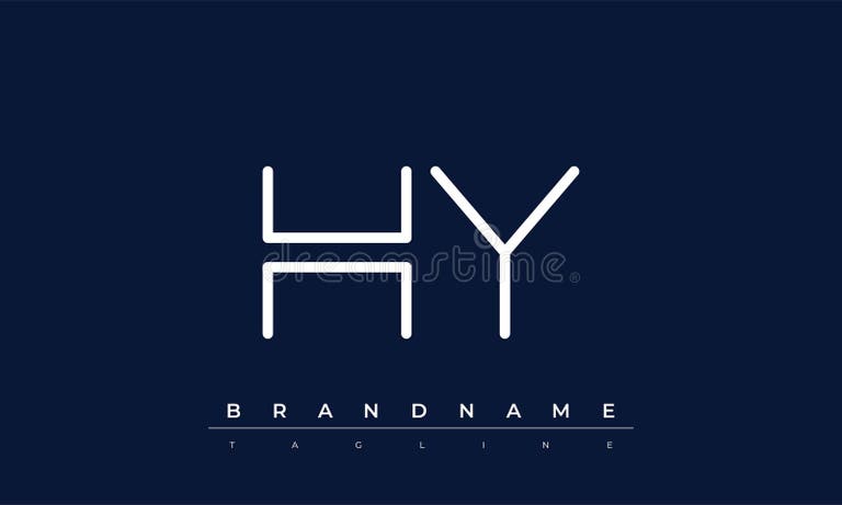 Creative HY Letter Initial Logo Vector Image Stock Vector ...