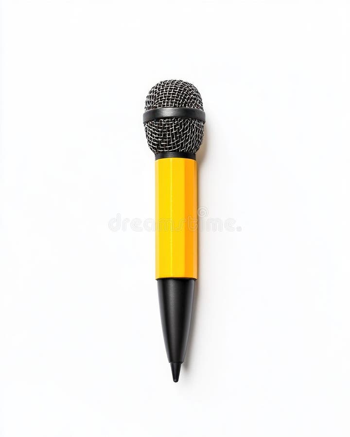 Creative Hybrid of Pencil and Microphone Stock Illustration ...