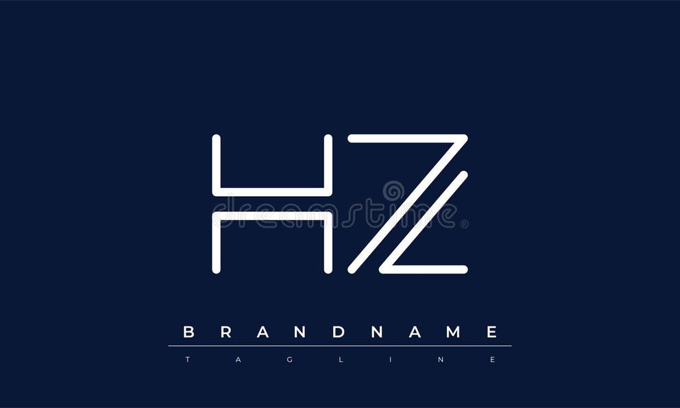 Creative HZ Letter Initial Logo Vector Image Stock Vector ...