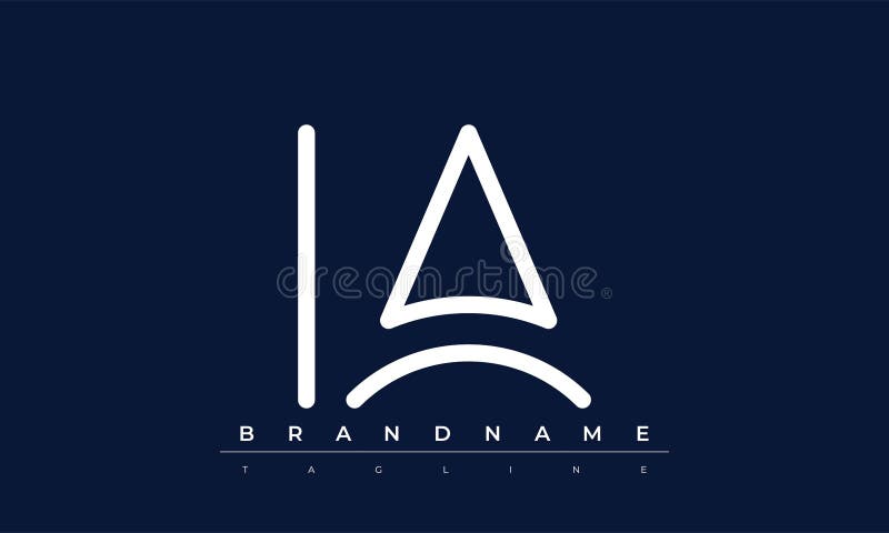 Creative IA Letter Initial Logo Vector Image Stock Vector ...