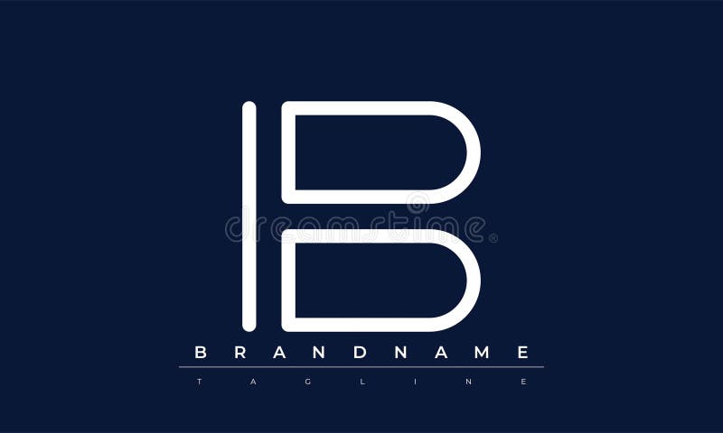 Creative IB Letter Initial Logo Vector Image Stock Vector ...