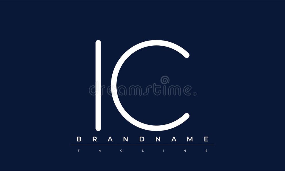 Creative IC Letter Initial Logo Vector Image Stock Vector ...