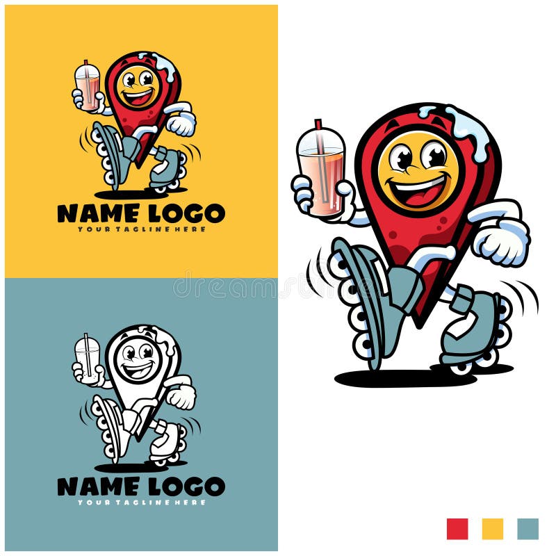 Creative Ice Point Logo. Ice Delivery Logo Template. Modern Ice and Pin ...