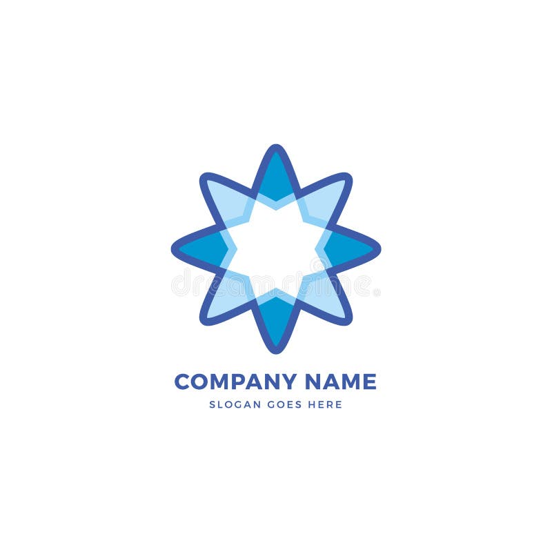 Creative Ice Star Vector Logo Icon Design Template. Abstract Logotype ...