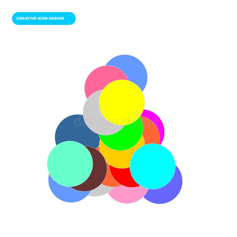 Creative Icon Design of Circle Objects with Colorful Concept Stock ...
