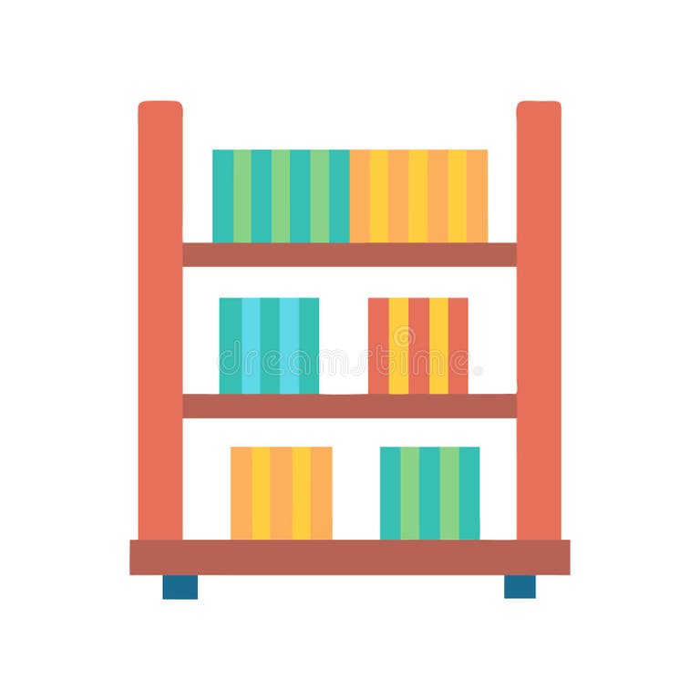 Creative Library Shelf Icon Stock Vector - Illustration of uniqueness ...