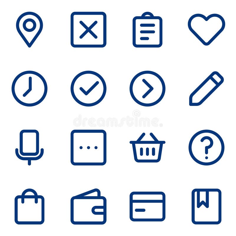 Creative Icon Set for Business Stock Vector - Illustration of location ...