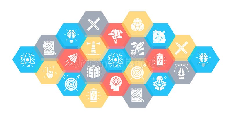 Creative Icon Set. Innovation, Startup, Artwork, Project, Idea Web ...