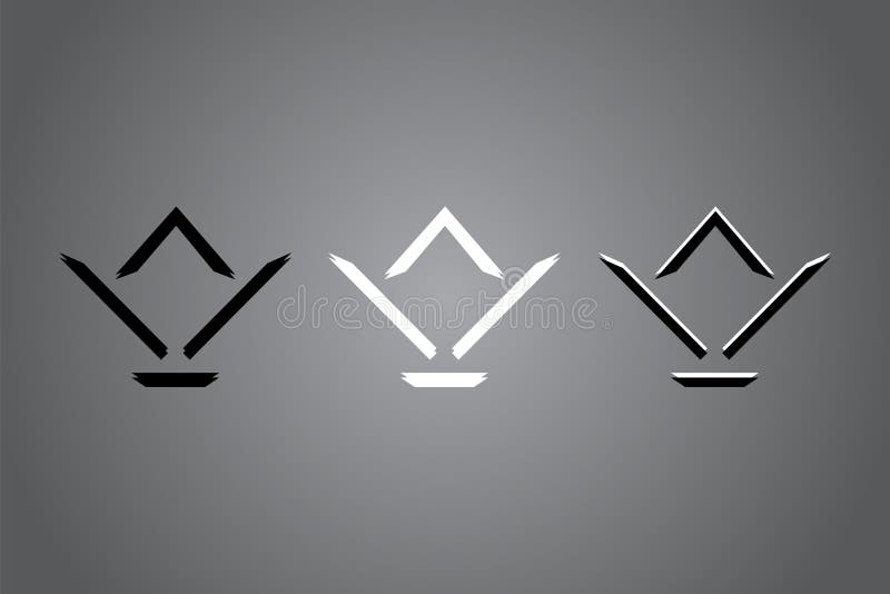 Black and White Logo Design. Creative Icon Vector Illustration. Modern ...