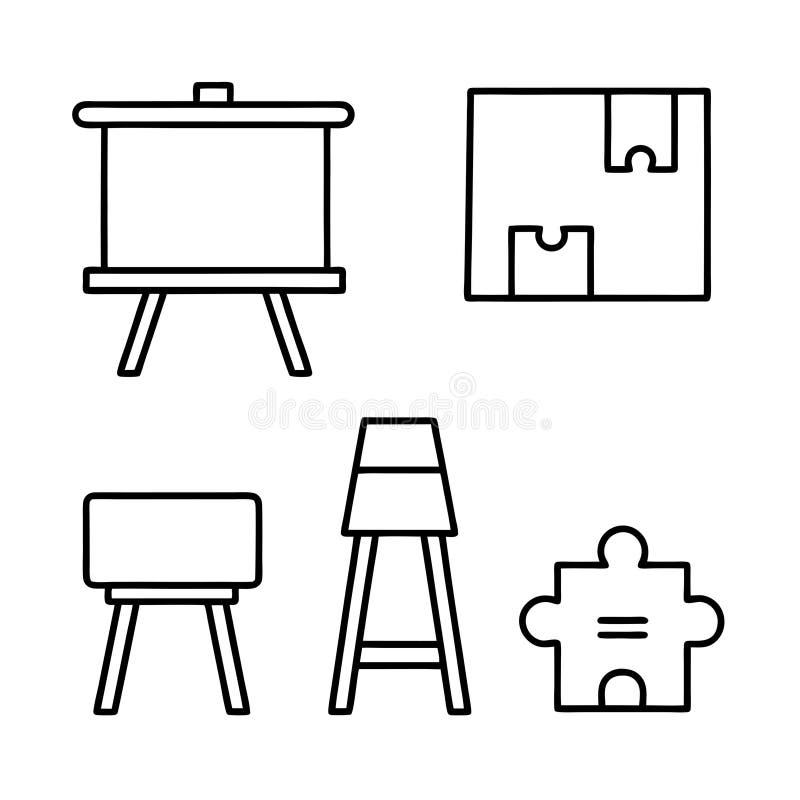 Creative Icons for Learning Environments Stock Illustration ...
