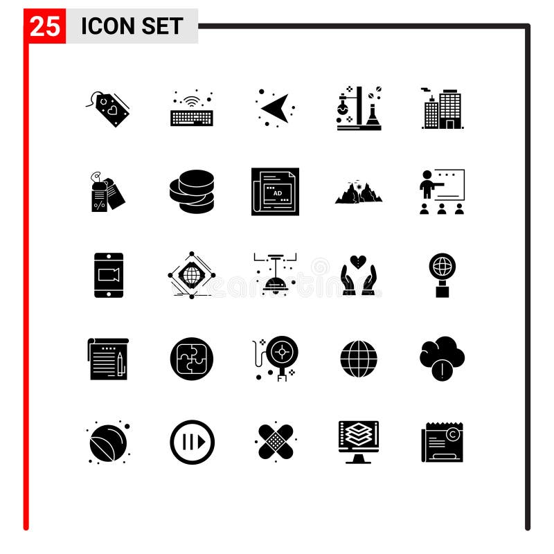25 Creative Icons Modern Signs and Symbols of Building, Test, Arrows ...