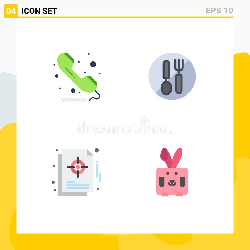 4 Creative Icons Modern Signs and Symbols of Call, Forbidden, Sign, No ...