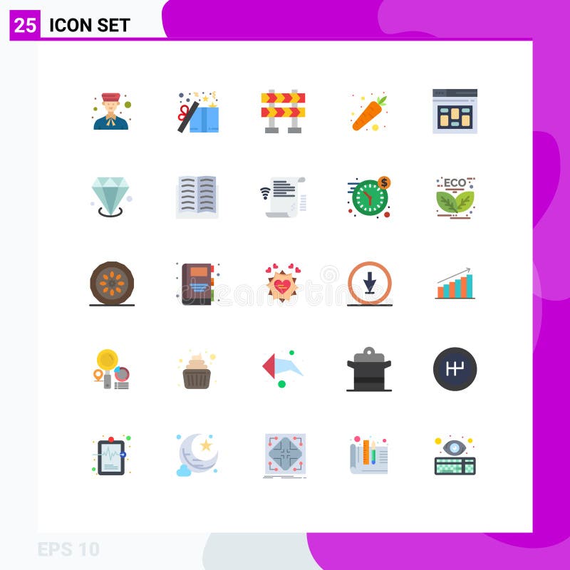 25 Creative Icons Modern Signs and Symbols of Database, Vegetable ...
