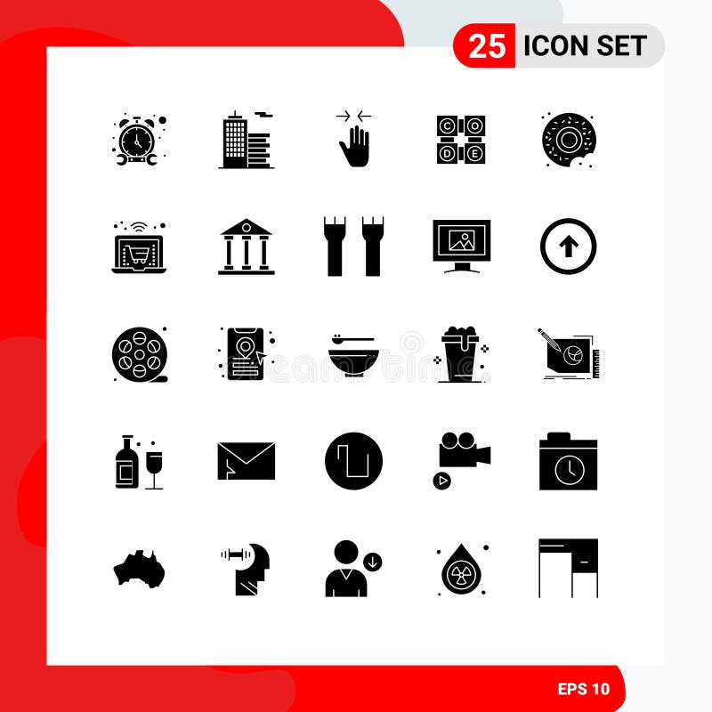 25 Creative Icons Modern Signs and Symbols of Donut, Code Learning ...