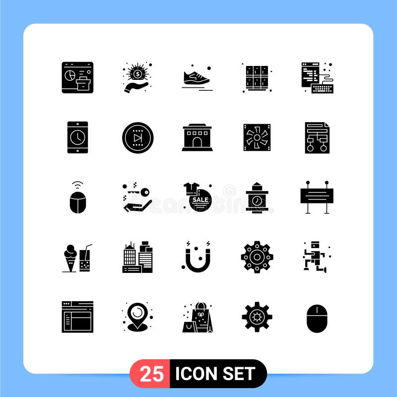 25 Creative Icons Modern Signs and Symbols of Open, Learning, Money ...