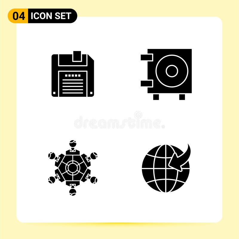 4 Creative Icons for Modern Website Design and Responsive Mobile Apps ...