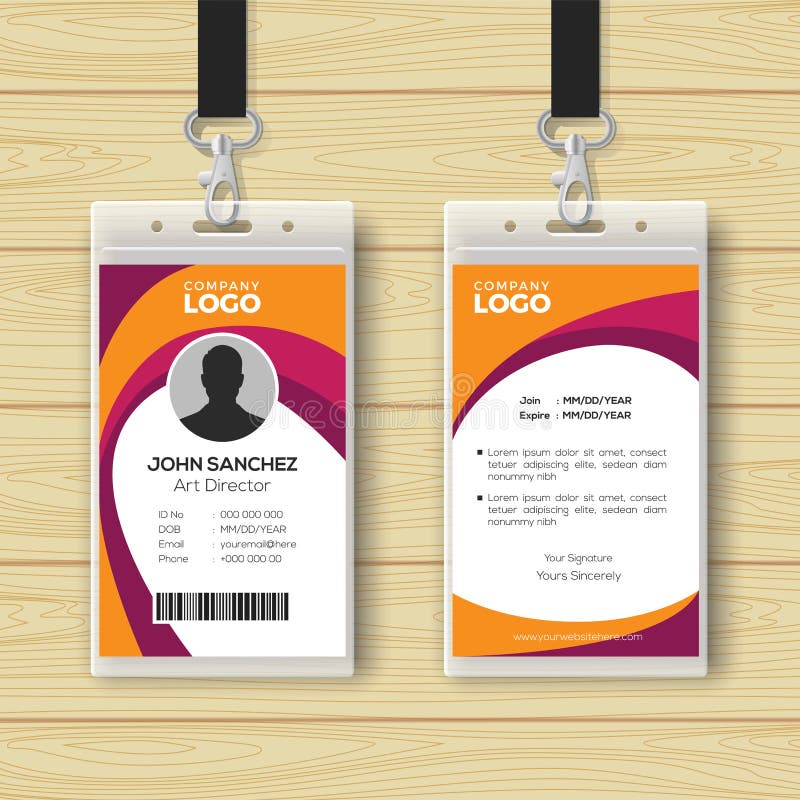 Creative ID Card Design Template Stock Vector - Illustration of ...