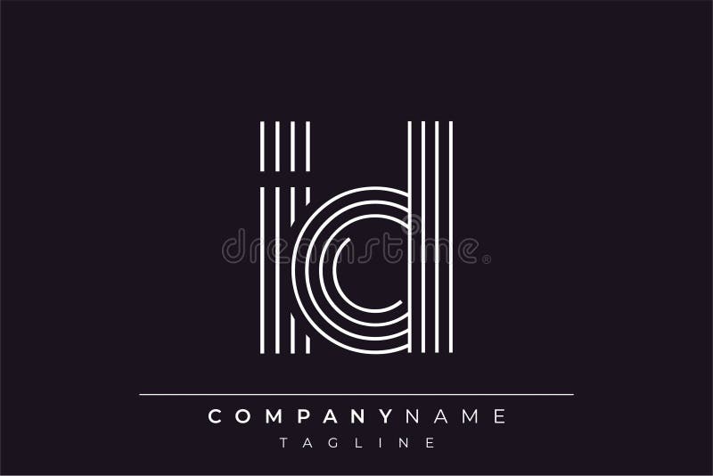 Creative ID Lines Letter Logo Design Stock Vector - Illustration of ...