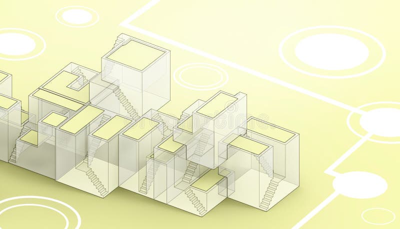 Creative Idea Abstract Architectural Geometric Box Random Square on ...