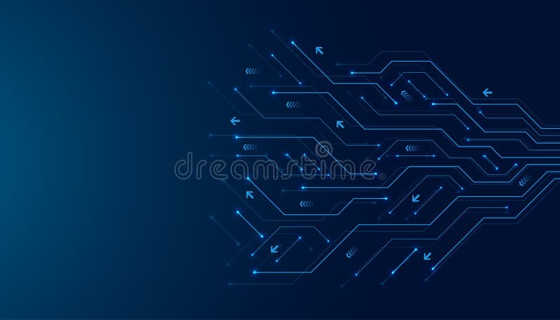 Creative Idea AI Banner Concept for Internet Technology. Motherboard ...