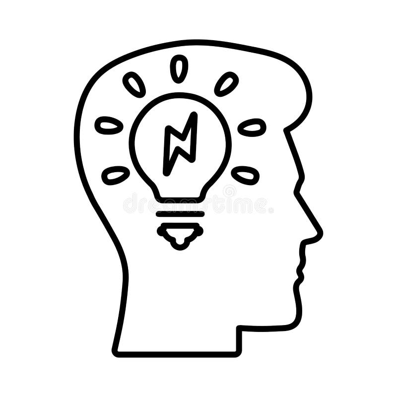 Creative, Idea, Brainstorm, Creativity Outline Icon. Line Art Design ...