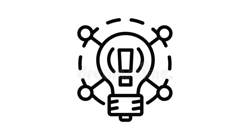 Bulb Icon Animation with Yellow Color. 4K Video Stock Video - Video of ...