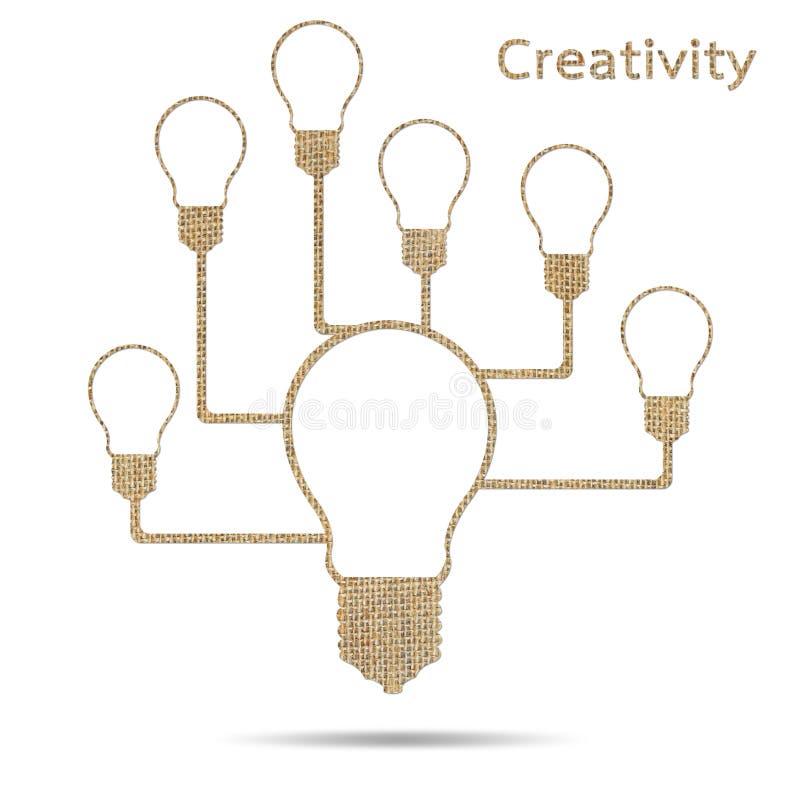 Creative idea stock illustration. Illustration of lightbulb - 48834658