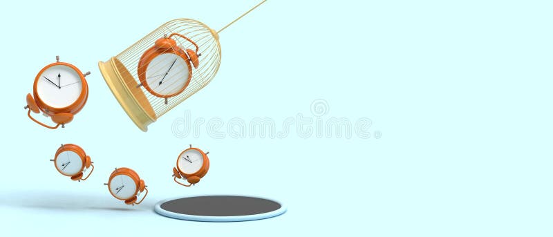 Creative Idea and Business Concept. Clock Trappings of Time To Advance ...