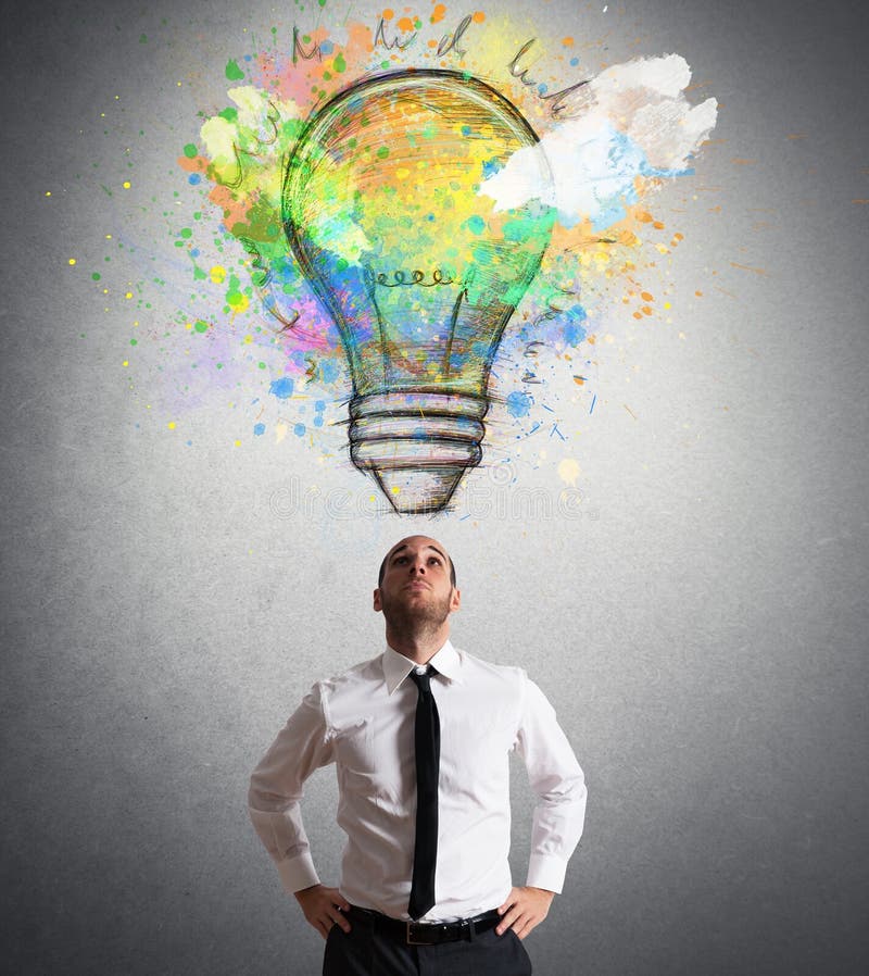 Creative idea stock photo. Image of achievement, electric - 39008126