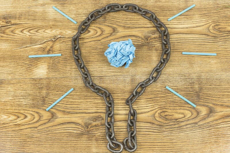 Creative Idea. Chain in Form of Bulb. Concept of Idea and Innovation ...