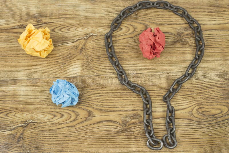 Creative Idea. Chain in Form of Bulb. Concept of Idea and Innovation ...