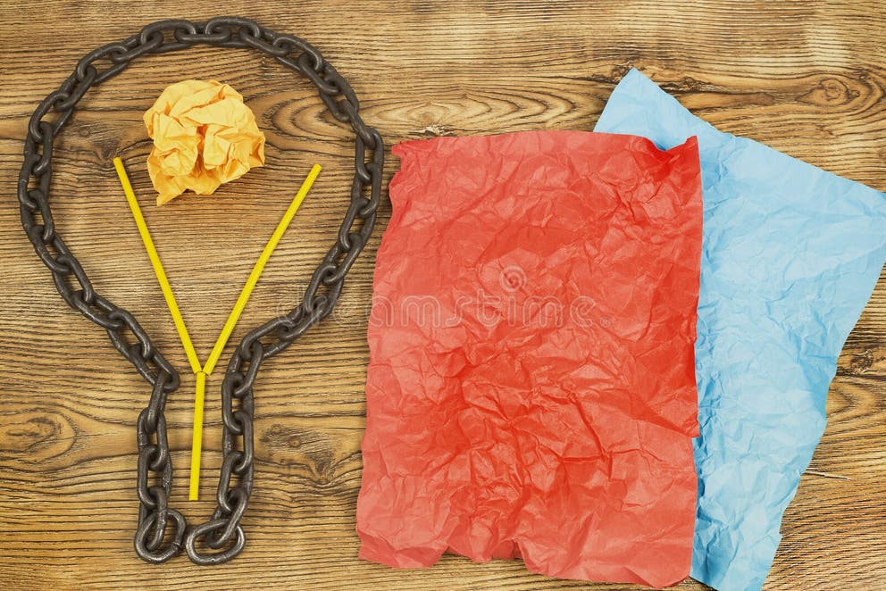 Creative Idea. Chain in Form of Bulb. Concept of Idea and Innovation ...