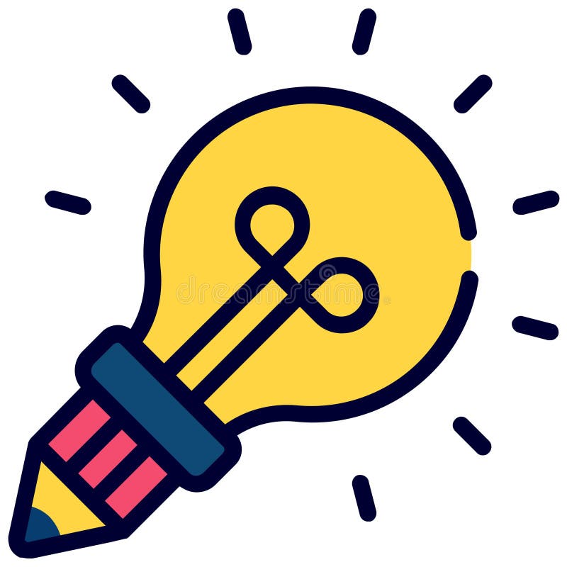 Creative Idea Color Line Icon Stock Vector - Illustration of glow, icon ...