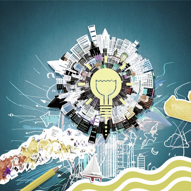 Creative idea stock illustration. Illustration of scape - 60574045