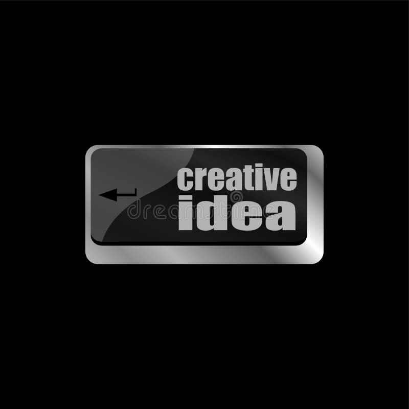Creative Idea on Computer Keyboard Key Button Stock Illustration ...