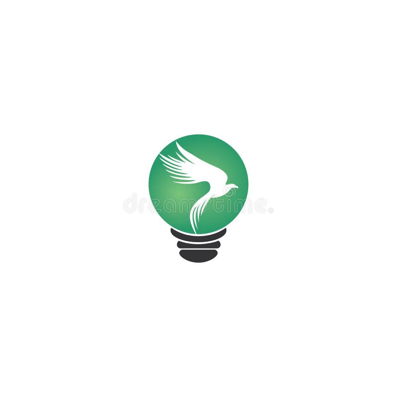 Eagle Light Bulb Logo Design. Stock Vector - Illustration of label ...
