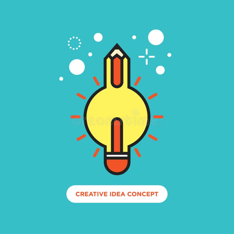 Creative Idea Concept, Inspiration Process Vector Illustration Stock ...