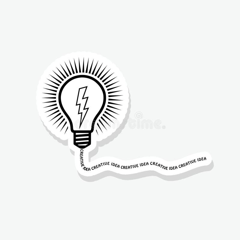 Creative Idea Concept Sticker Icon Sign for Mobile Concept and Web ...