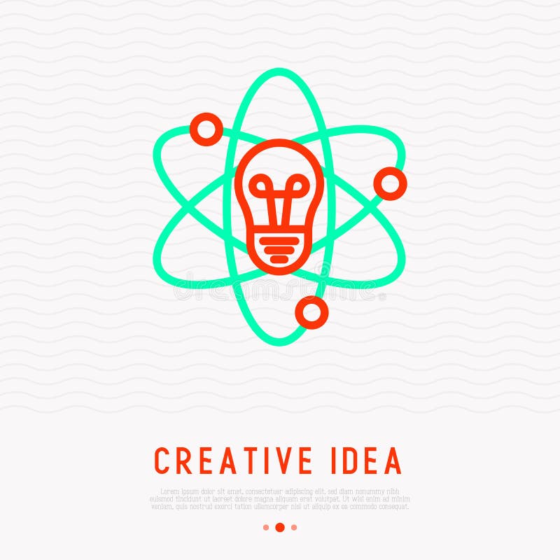 Creative Idea Icon: Lightbulb in Brain Shape Stock Vector ...