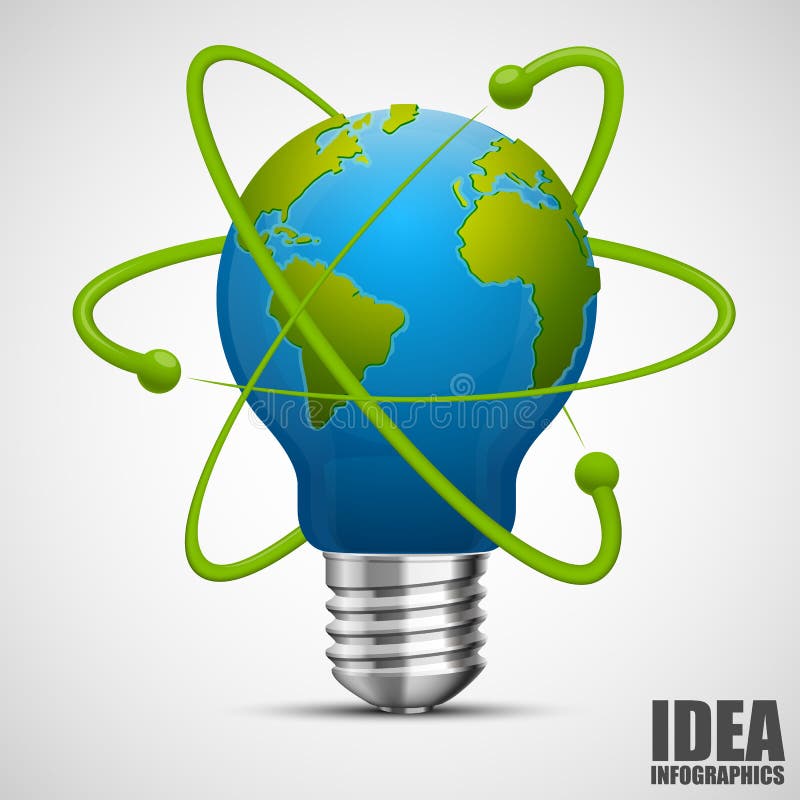 Creative Idea Earth. Green Energy. Vector Illustration Stock Vector ...