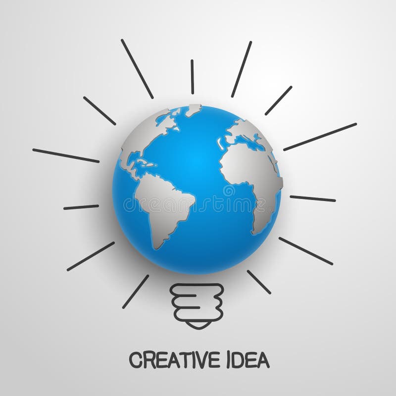 Creative Idea Earth. Vector Illustration Stock Vector - Illustration of ...