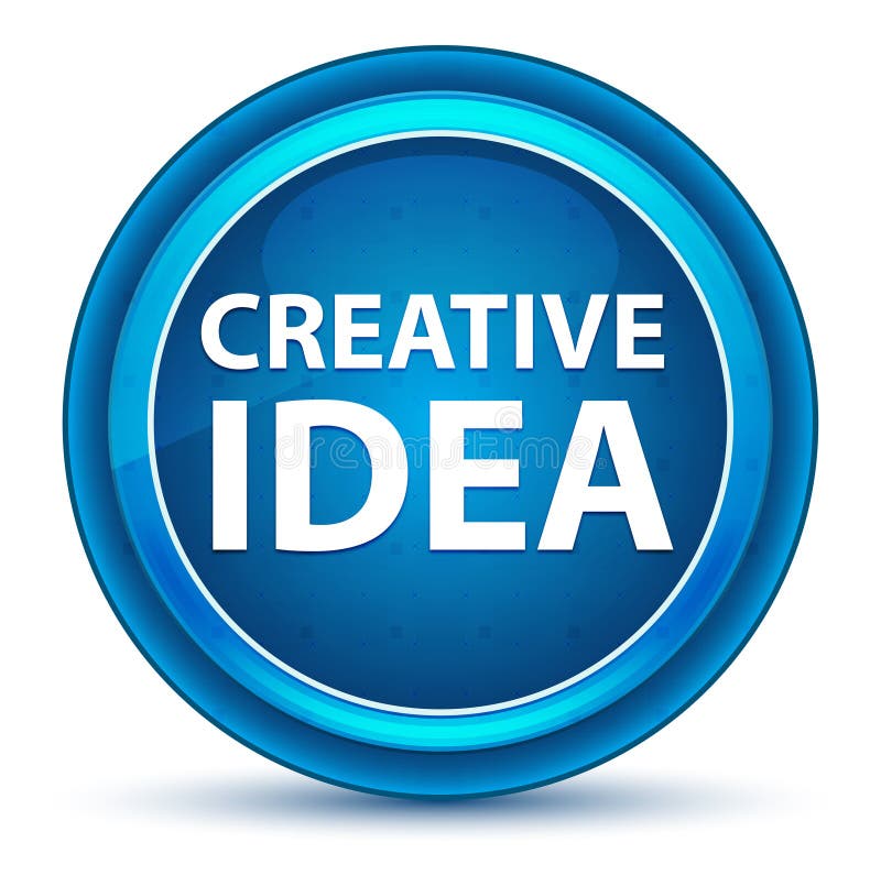 Creation Eyeball Glossy Elegant Blue Round Button Abstract Stock ...